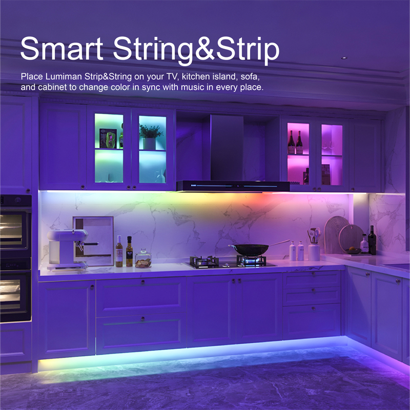 Smart Strip & String, Smart LED Color Changing Strip & String Syn to Music